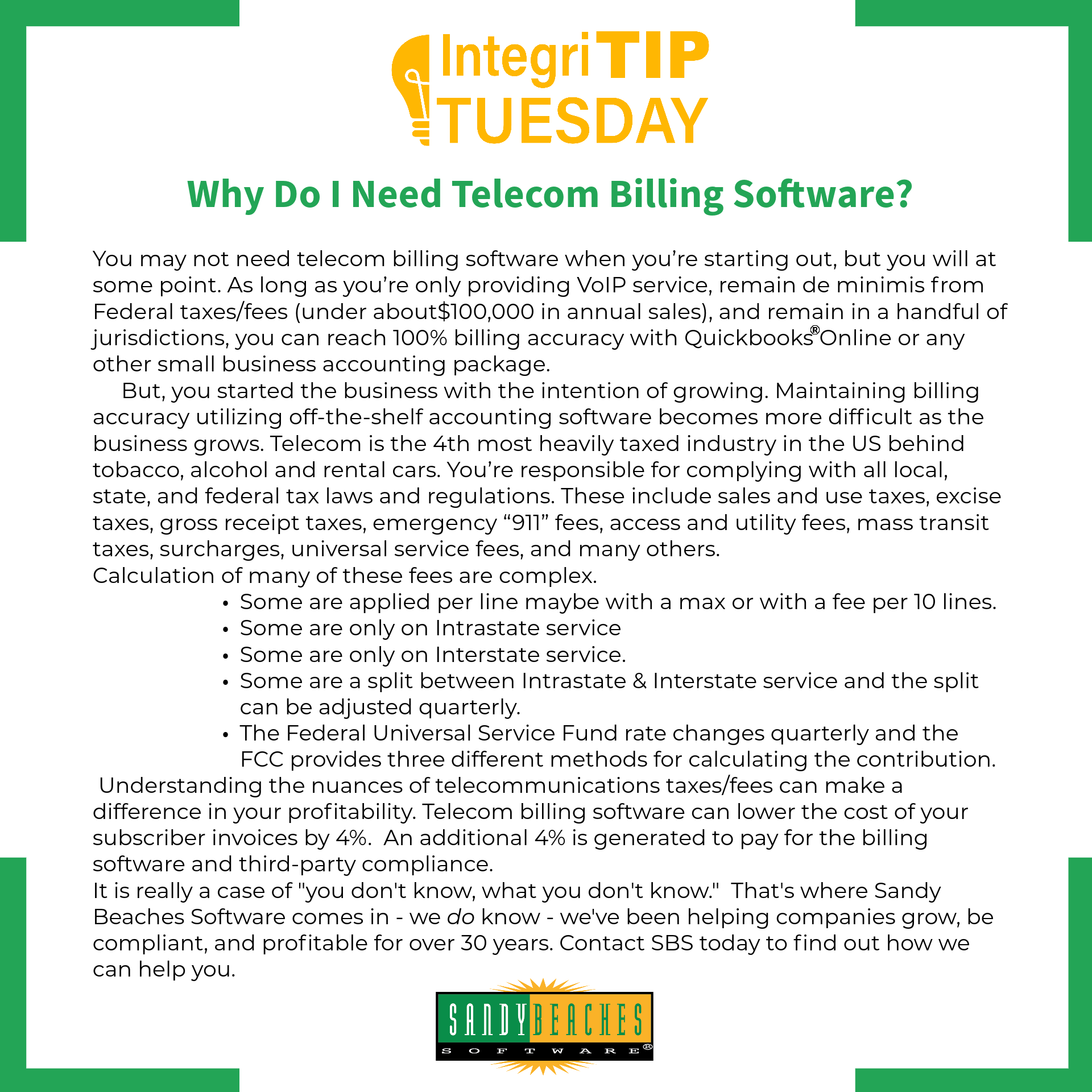 IntegriTip Tuesday | Sandy Beaches Software